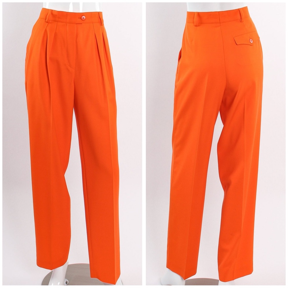 ESCADA ORANGE DOUBLE PLEATED PANT - Gem